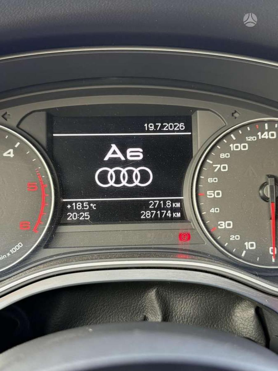 White Audi A6 2014 in Kaunas, with an engine capacity of 2.97 L and mileage of 287 thousand km for 11200 €, photo 12 on AUTOMOTO.COM.LV