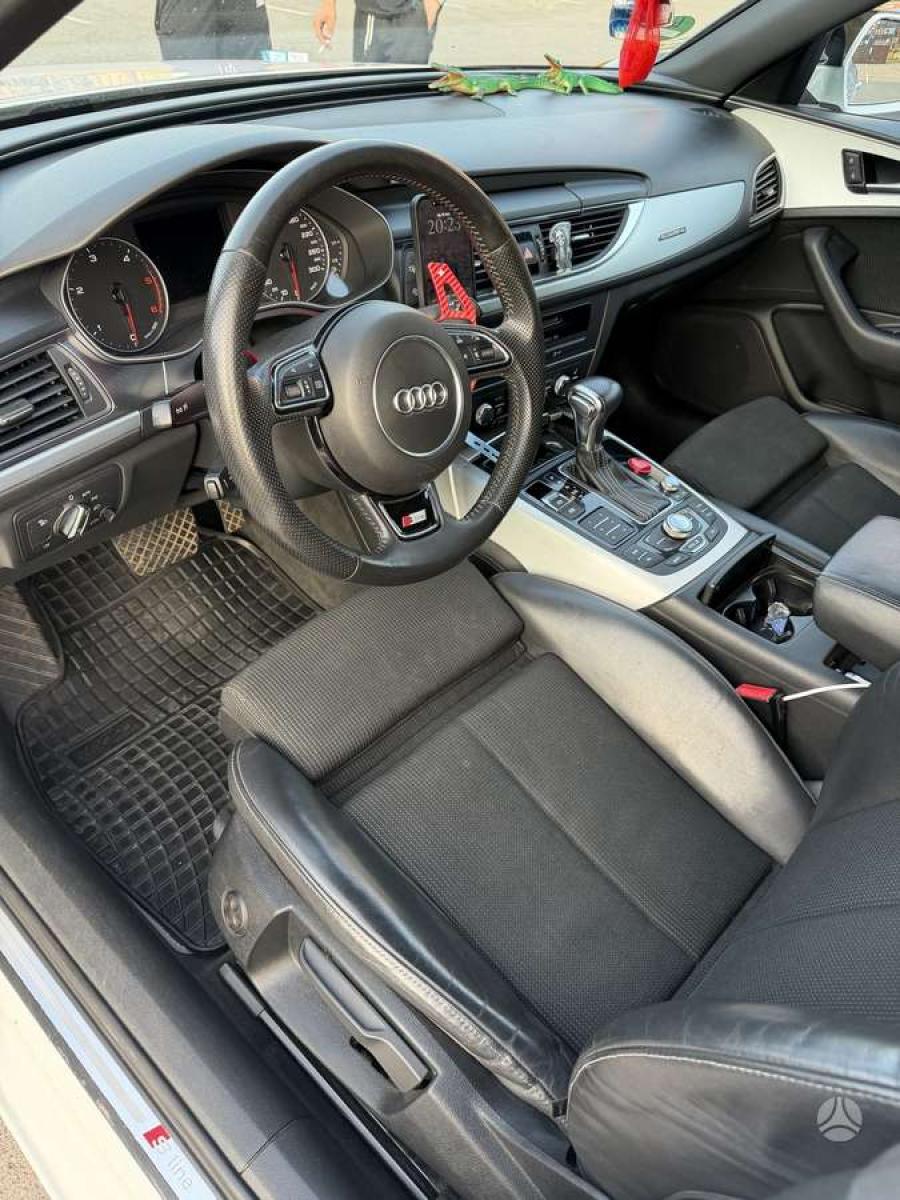 White Audi A6 2014 in Kaunas, with an engine capacity of 2.97 L and mileage of 287 thousand km for 11200 €, photo 13 on AUTOMOTO.COM.LV