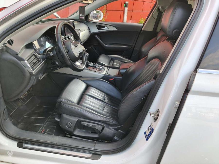 White Audi A6 2014 in Vilnius, with an engine capacity of 2.97 L and mileage of 343 thousand km for 4350 €, photo 9 on AUTOMOTO.COM.LV