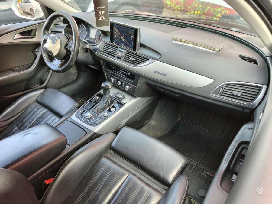 White Audi A6 2014 in Vilnius, with an engine capacity of 2.97 L and mileage of 343 thousand km for 4350 €, photo 10 on AUTOMOTO.COM.LV