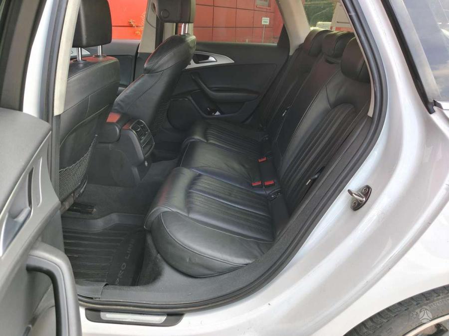 White Audi A6 2014 in Vilnius, with an engine capacity of 2.97 L and mileage of 343 thousand km for 4350 €, photo 15 on AUTOMOTO.COM.LV