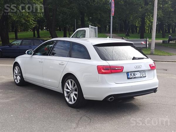 White Audi A6 2014 in Riga, with an engine capacity of 3.00 L and mileage of 0 thousand km for 9400 €, photo 6 on AUTOMOTO.COM.LV