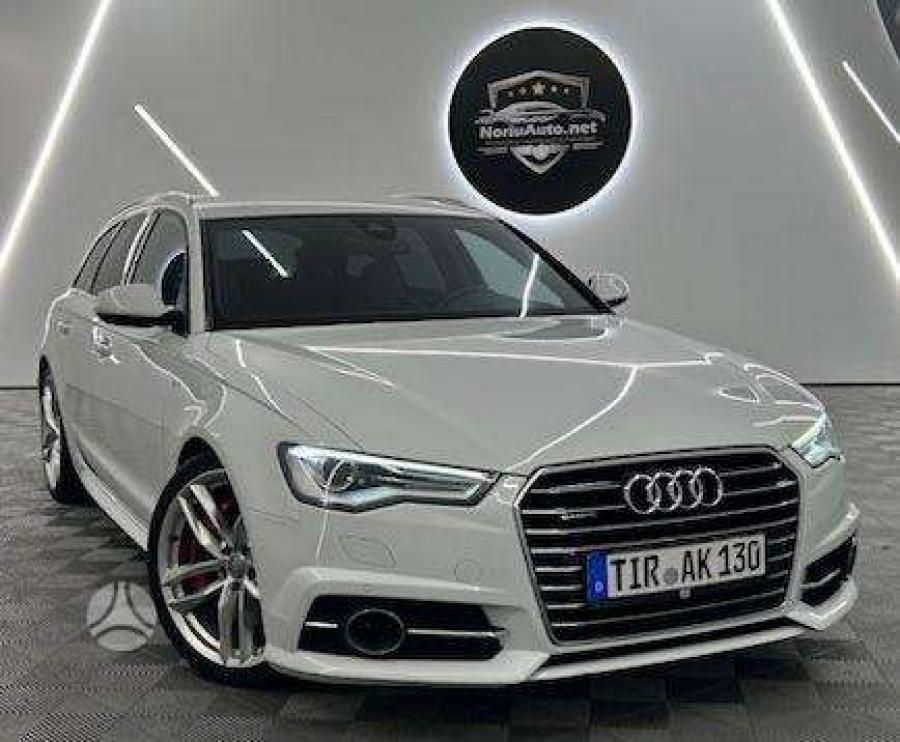 White Audi A6 2015 in Marijampole, with an engine capacity of 2.97 L and mileage of 242 thousand km for 17650 €, photo 1 on AUTOMOTO.COM.LV