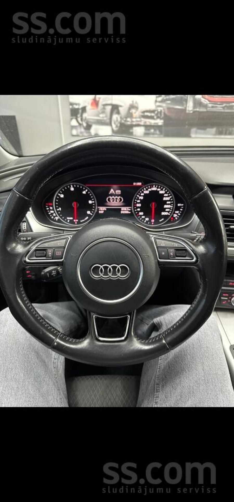 White Audi A6 2015 in Riga, with an engine capacity of 2.00 L and mileage of 243 thousand km for 11387 €, photo 7 on AUTOMOTO.COM.LV