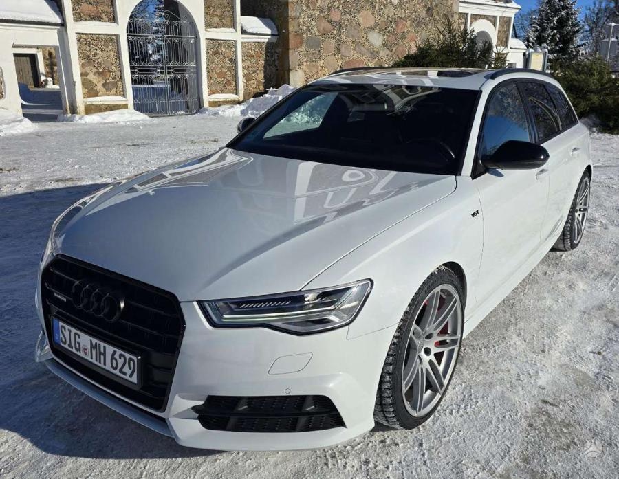 White Audi A6 2015 in Vilnius, with an engine capacity of 3.00 L and mileage of 159 thousand km for 20999 €, photo 3 on AUTOMOTO.COM.LV