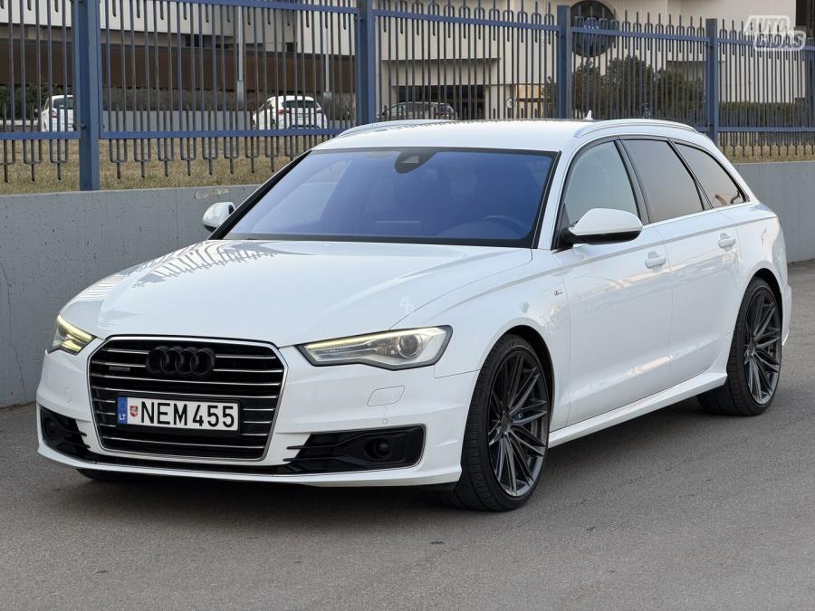 White Audi A6 2015 in Vilnius, with an engine capacity of 3.00 L and mileage of 342 thousand km for 15500 €, photo 1 on AUTOMOTO.COM.LV