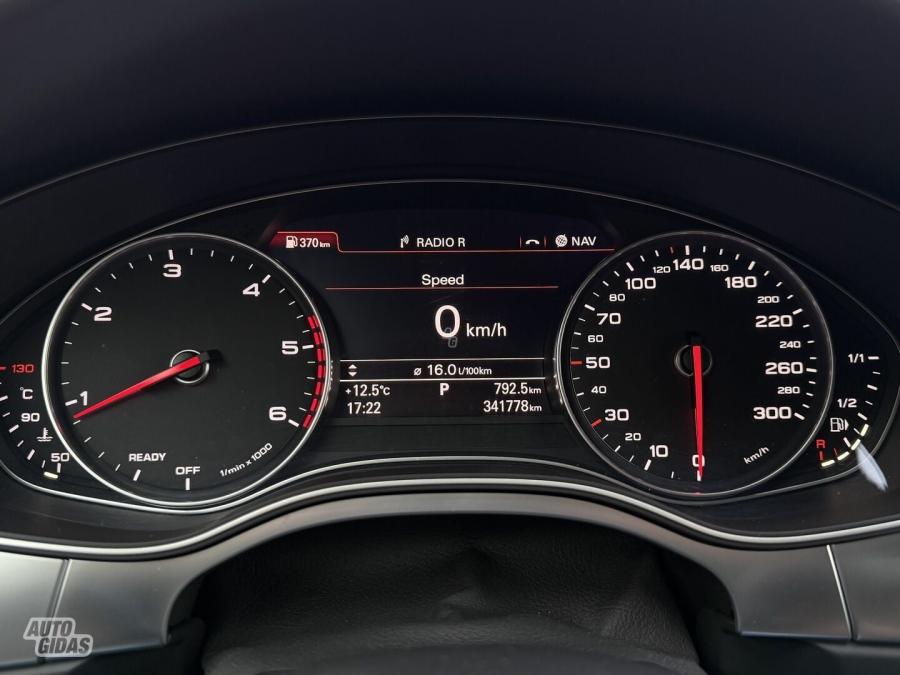 White Audi A6 2015 in Vilnius, with an engine capacity of 3.00 L and mileage of 342 thousand km for 15500 €, photo 30 on AUTOMOTO.COM.LV