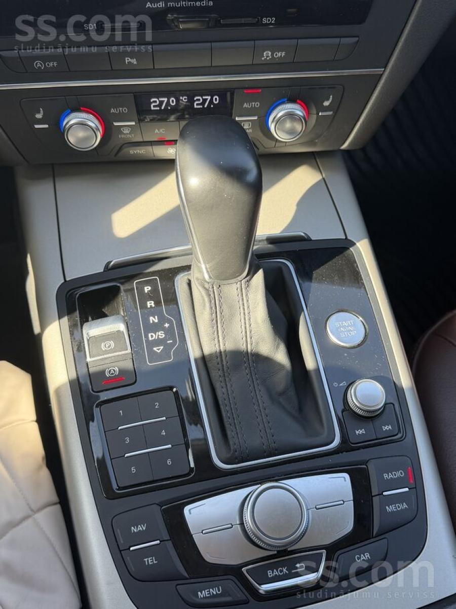 White Audi A6 2015 in Liepaja, with an engine capacity of 3.00 L and mileage of 122 thousand km for 15000 €, photo 7 on AUTOMOTO.COM.LV