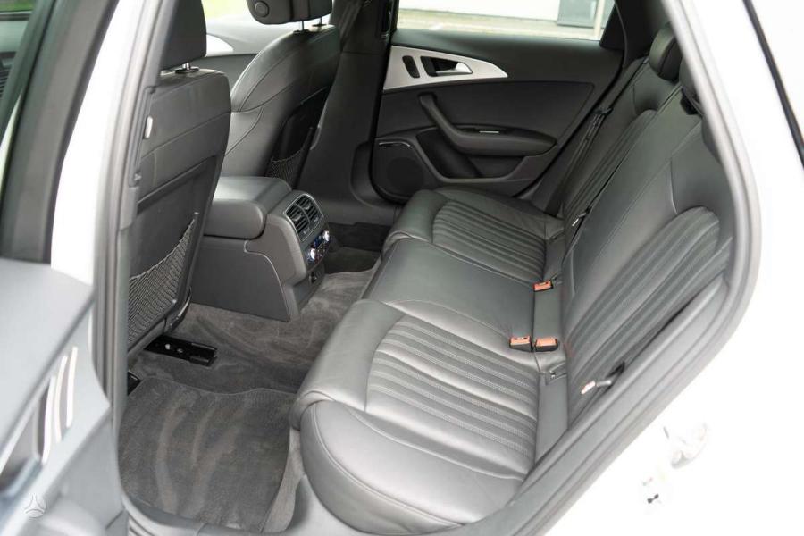 White Audi A6 2015 in Vilnius, with an engine capacity of 2.97 L and mileage of 200 thousand km for 18500 €, photo 24 on AUTOMOTO.COM.LV