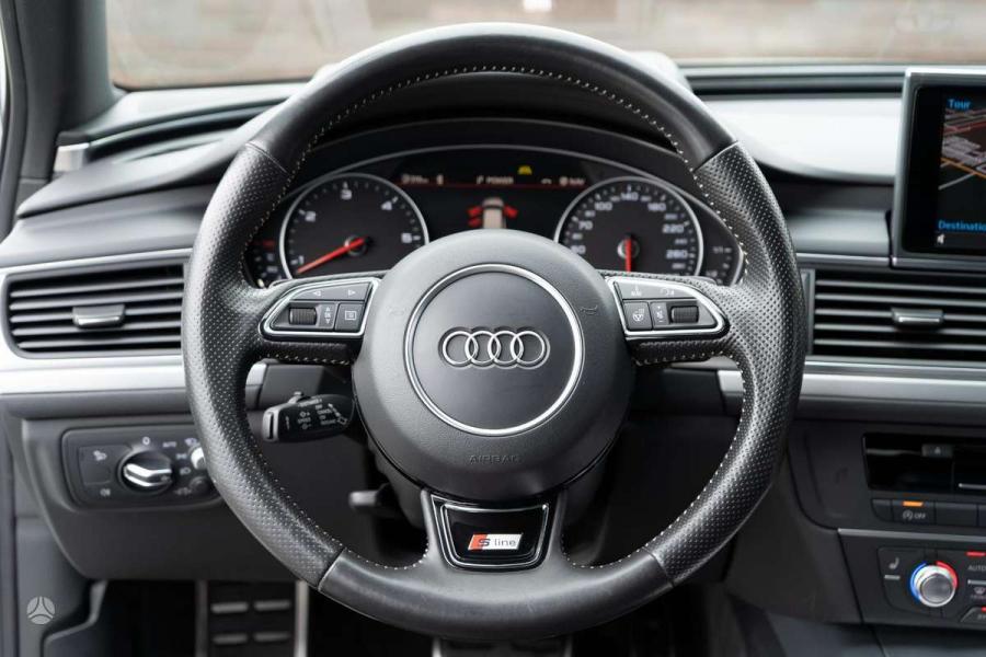 White Audi A6 2015 in Vilnius, with an engine capacity of 2.97 L and mileage of 200 thousand km for 18500 €, photo 30 on AUTOMOTO.COM.LV