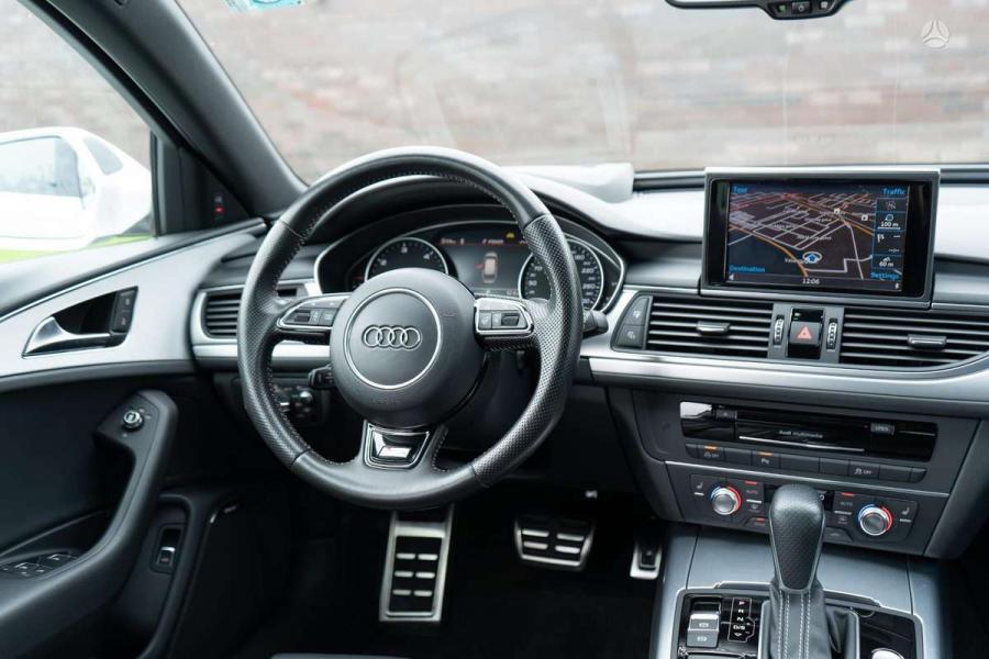 White Audi A6 2015 in Vilnius, with an engine capacity of 2.97 L and mileage of 200 thousand km for 18500 €, photo 32 on AUTOMOTO.COM.LV