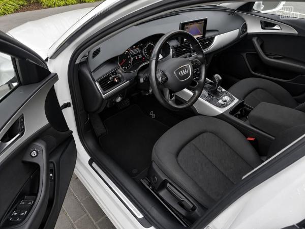White Audi A6 2015 in Vilnius, with an engine capacity of 2.00 L and mileage of 240 thousand km for 10999 €, photo 10 on AUTOMOTO.COM.LV