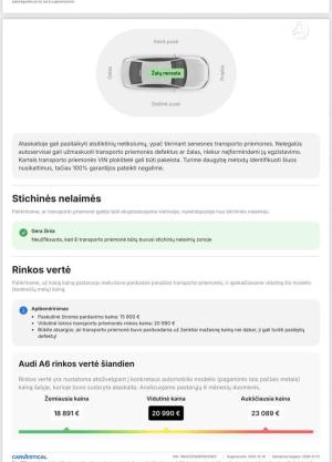 White Audi A6 2016 in Prienai, with an engine capacity of 1.97 L and mileage of 201 thousand km for 13950 €, photo 39 on AUTOMOTO.COM.LV