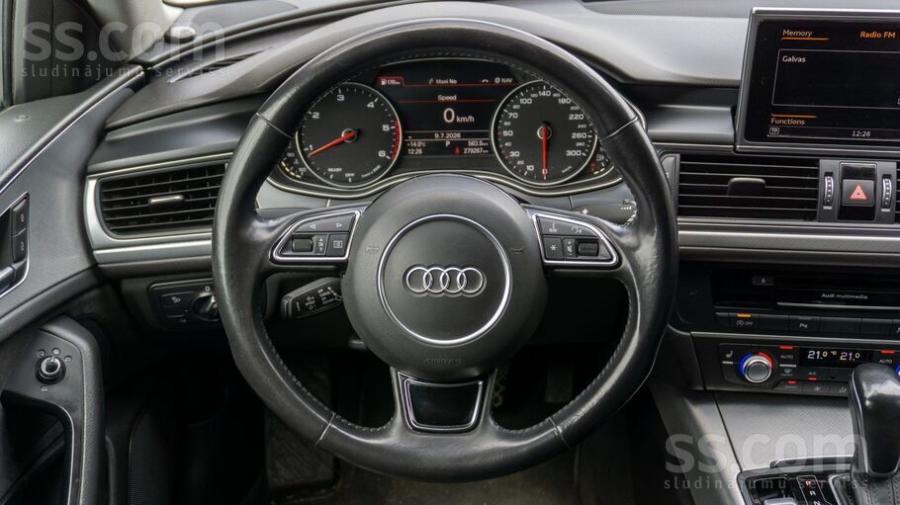 White Audi A6 2016 in Riga, with an engine capacity of 2.00 L and mileage of 279 thousand km for 11190 €, photo 14 on AUTOMOTO.COM.LV