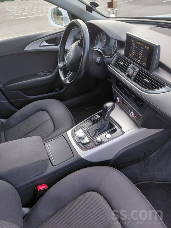 White Audi A6 2016 in Riga, with an engine capacity of 2.00 L and mileage of 283 thousand km for 13990 €, photo 7 on AUTOMOTO.COM.LV