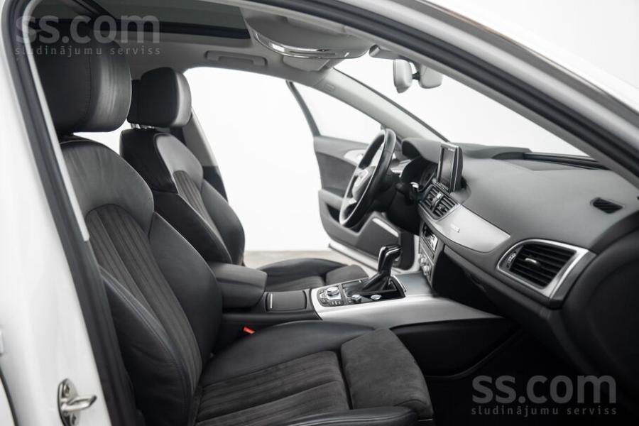 White Audi A6 2017 in Tallinn, with an engine capacity of 3.00 L and mileage of 246 thousand km for 14999 €, photo 13 on AUTOMOTO.COM.LV