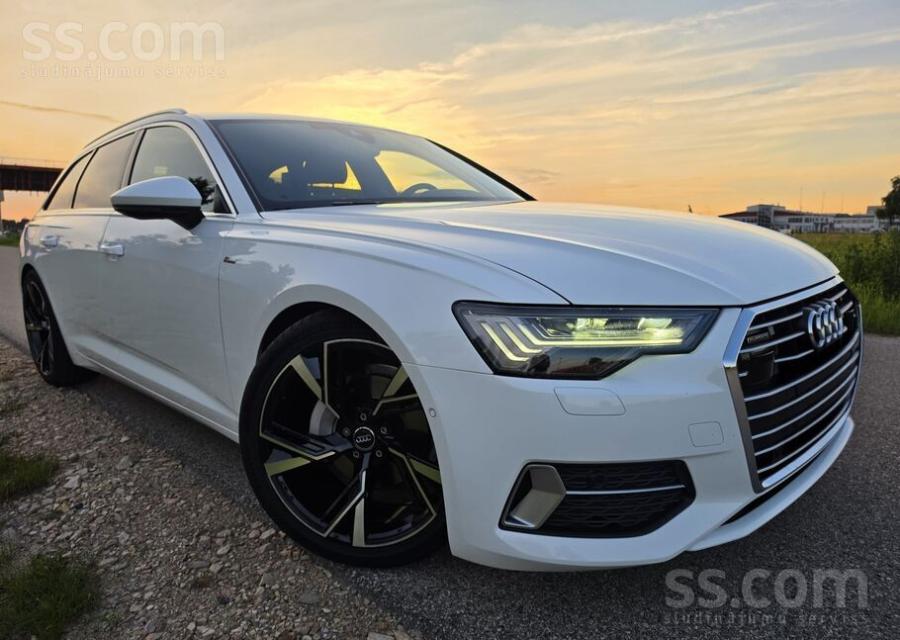 White Audi A6 2019 in Riga, with an engine capacity of 2.00 L and mileage of 114 thousand km for 29400 €, photo 1 on AUTOMOTO.COM.LV