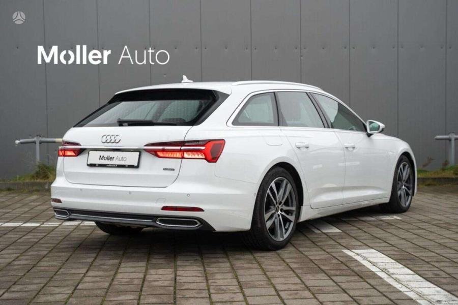 White Audi A6 2021 in Vilnius, with an engine capacity of 2.00 L and mileage of 134 thousand km for 33550 €, photo 6 on AUTOMOTO.COM.LV