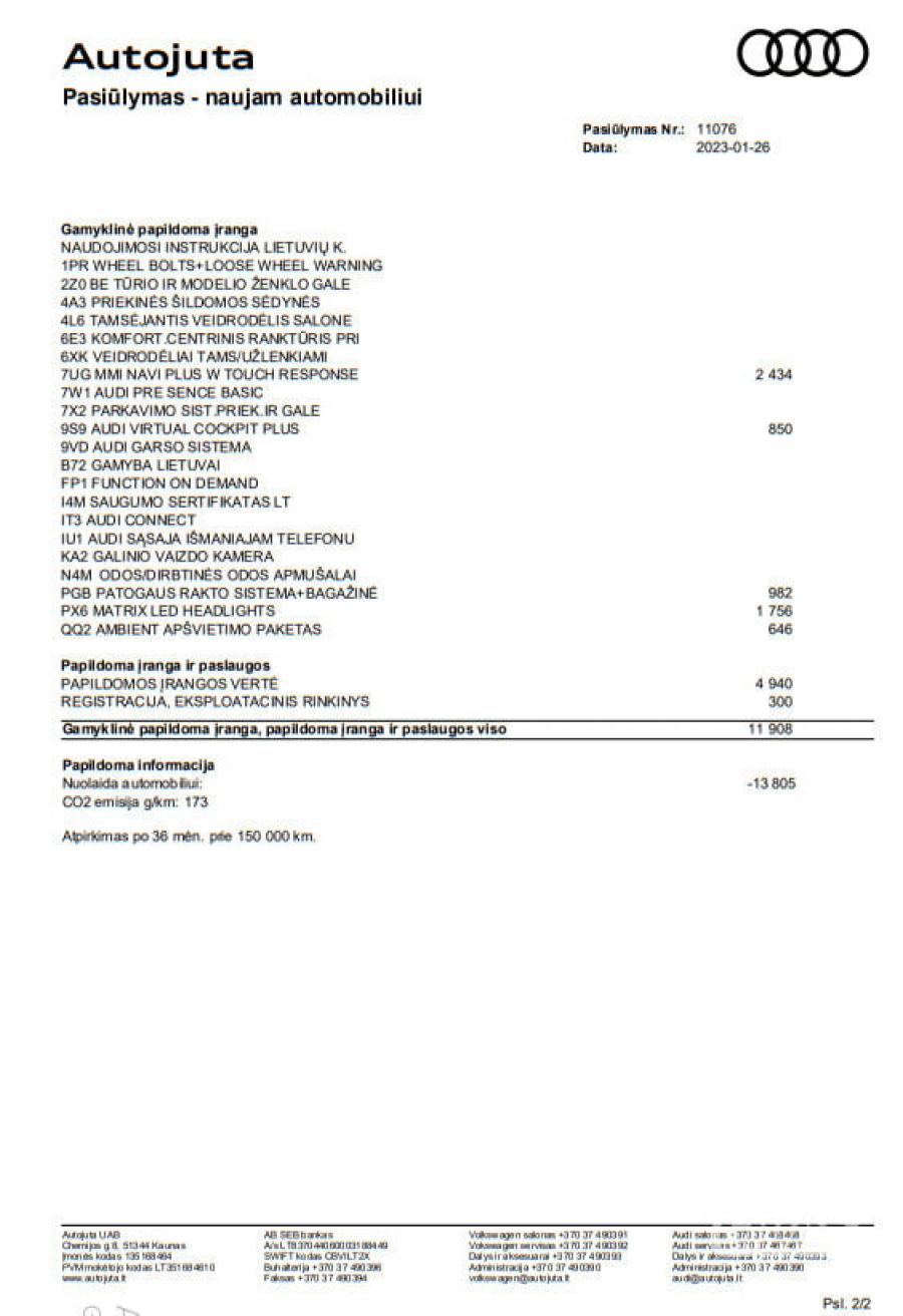 Белый Ауди А6 2023 в Электренай, объемом двигателя 3.00 л и пробегом 177 тыс. км за 25995 €, фото 31 на AUTOMOTO.COM.LV