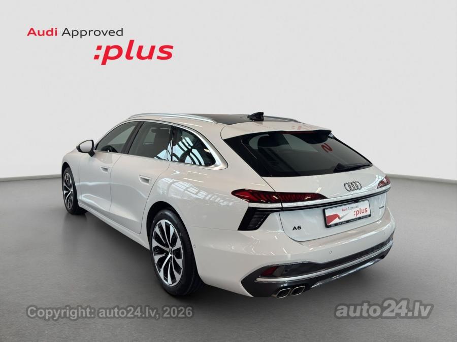 White Audi A6 2025 in Tallinn, with an engine capacity of 2.00 L and mileage of 28 thousand km for 54900 €, photo 4 on AUTOMOTO.COM.LV