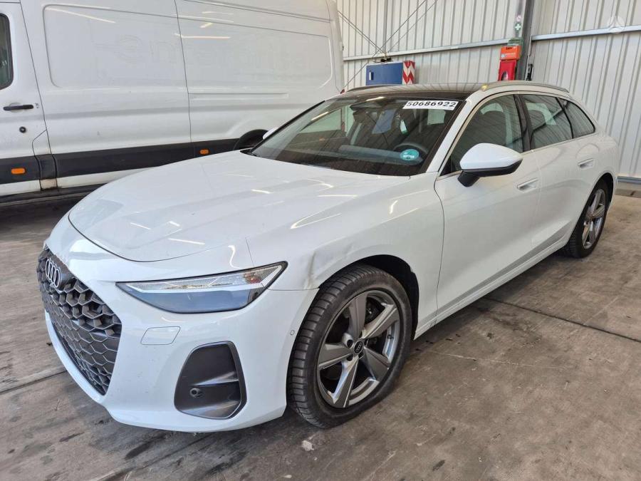 White Audi A6 2025 in Vilnius, with an engine capacity of 1.97 L and mileage of 23 thousand km for 36990 €, photo 1 on AUTOMOTO.COM.LV