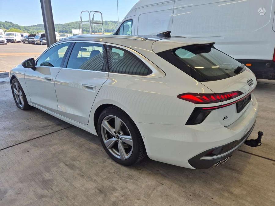 White Audi A6 2025 in Vilnius, with an engine capacity of 1.97 L and mileage of 23 thousand km for 36990 €, photo 5 on AUTOMOTO.COM.LV