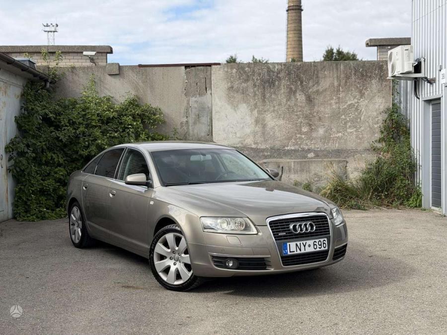 Yellow Audi A6 2008 in Klaipeda, with an engine capacity of 3.12 L and mileage of 268 thousand km for 2750 €, photo 1 on AUTOMOTO.COM.LV