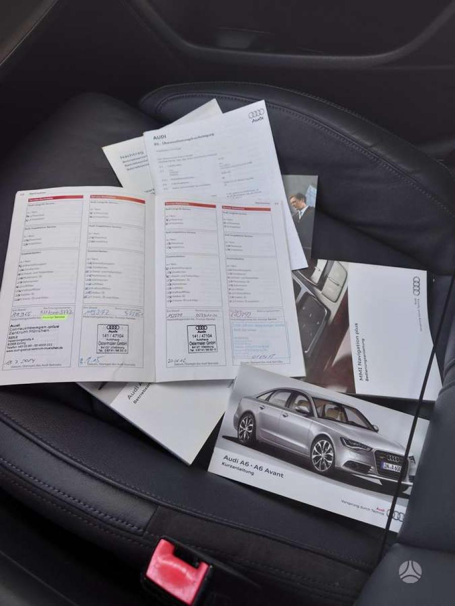 Yellow Audi A6 2011 in Vilnius, with an engine capacity of 2.97 L and mileage of 297 thousand km for 8800 €, photo 26 on AUTOMOTO.COM.LV