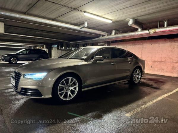 Beige Audi A7 Sportback 2015 in Tallinn, with an engine capacity of 3.00 L and mileage of 180 thousand km for 24490 €, photo 1 on AUTOMOTO.COM.LV