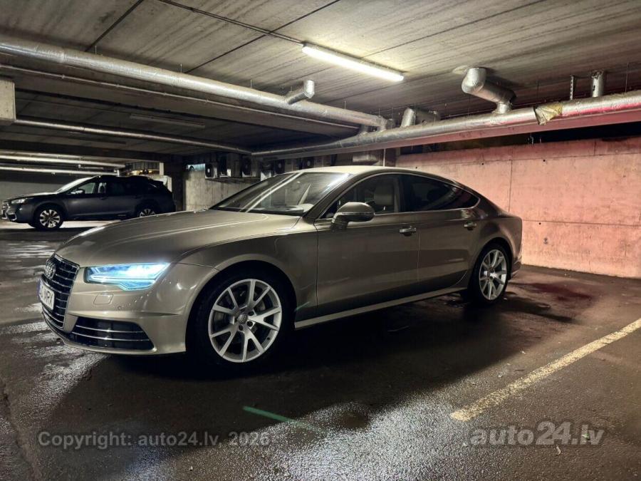 Beige Audi A7 Sportback 2015 in Tallinn, with an engine capacity of 3.00 L and mileage of 180 thousand km for 24490 €, photo 1 on AUTOMOTO.COM.LV