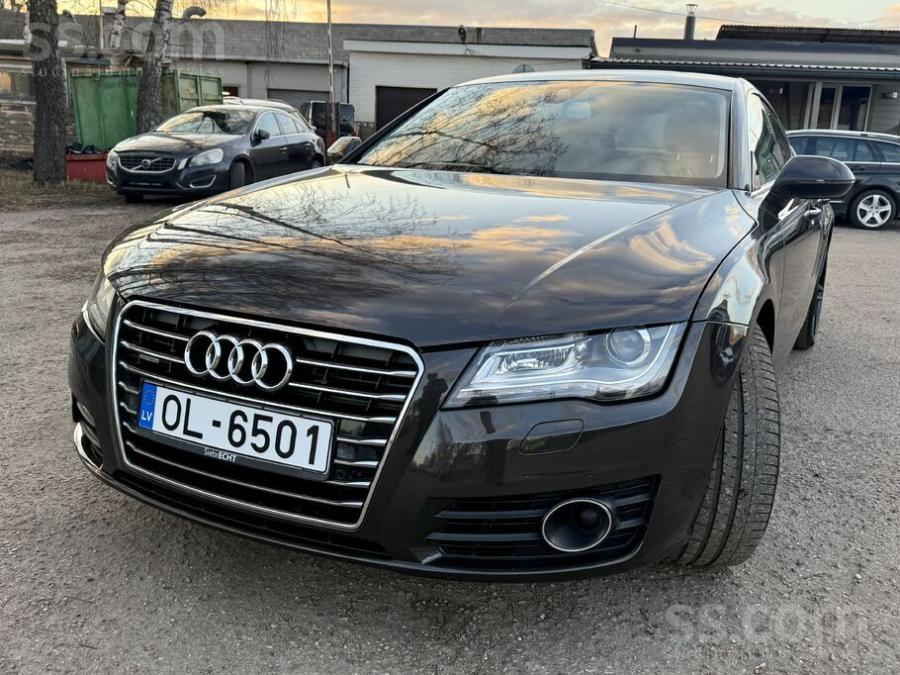Black Audi A7 Sportback 2011 in Riga, with an engine capacity of 3.00 L and mileage of 0 thousand km for 9550 €, photo 1 on AUTOMOTO.COM.LV