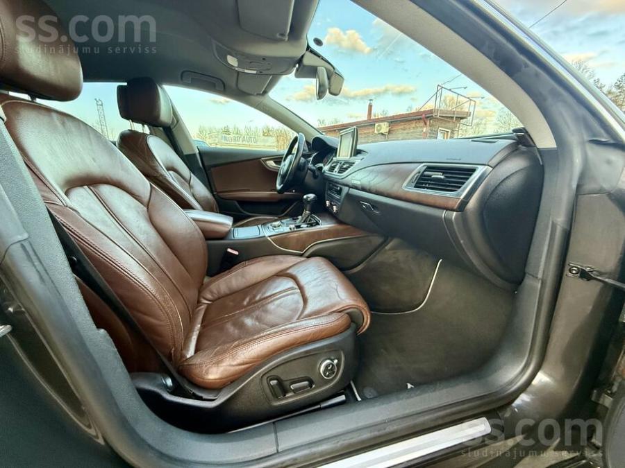 Black Audi A7 Sportback 2011 in Riga, with an engine capacity of 3.00 L and mileage of 0 thousand km for 9550 €, photo 19 on AUTOMOTO.COM.LV