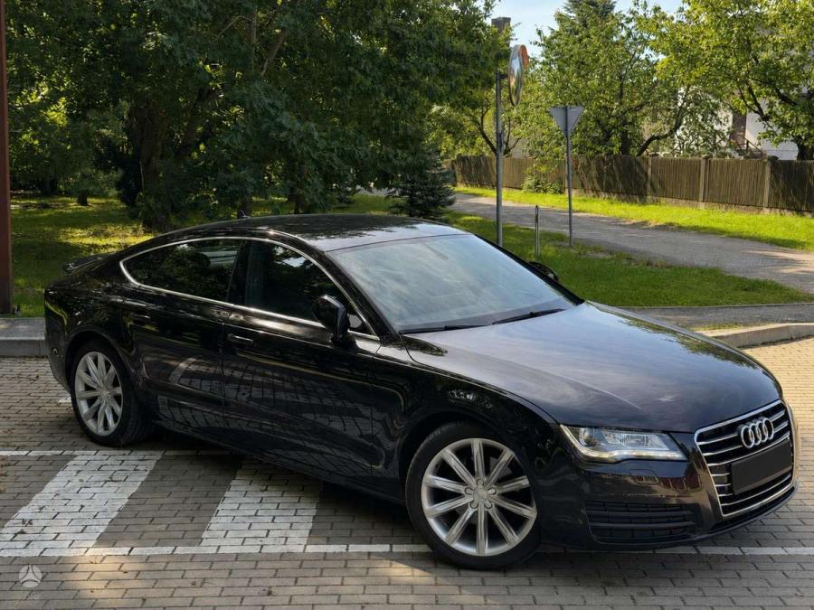 Black Audi A7 Sportback 2011 in Prienai, with an engine capacity of 3.00 L and mileage of 315 thousand km for 13350 €, photo 3 on AUTOMOTO.COM.LV