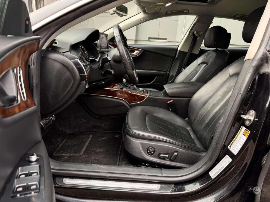 Melns Audi A7 Sportback 2012 Kauņa, ar dzinēja tilpumu 3.00 L un nobraukumu 272 tūkst. km par 8500 €, foto 21 vietnē AUTOMOTO.COM.LV