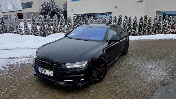 Black Audi A7 Sportback 2018 in Kaunas, with an engine capacity of 3.00 L and mileage of 222 thousand km for 20300 €, photo 1 on AUTOMOTO.COM.LV