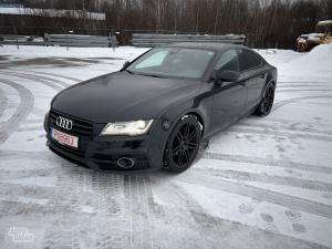 Melns Audi A7 Sportback 2011 Kauņa, ar dzinēja tilpumu 3.00 L un nobraukumu 265 tūkst. km par 11650 €, foto  vietnē AUTOMOTO.COM.LV