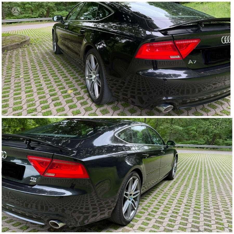 Black Audi A7 Sportback 2011 in Vilnius, with an engine capacity of 3.00 L and mileage of 295 thousand km for 11300 €, photo 51 on AUTOMOTO.COM.LV
