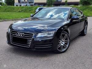 Black Audi A7 Sportback 2011 in Vilnius, with an engine capacity of 3.00 L and mileage of 295 thousand km for 11300 €, photo  on AUTOMOTO.COM.LV