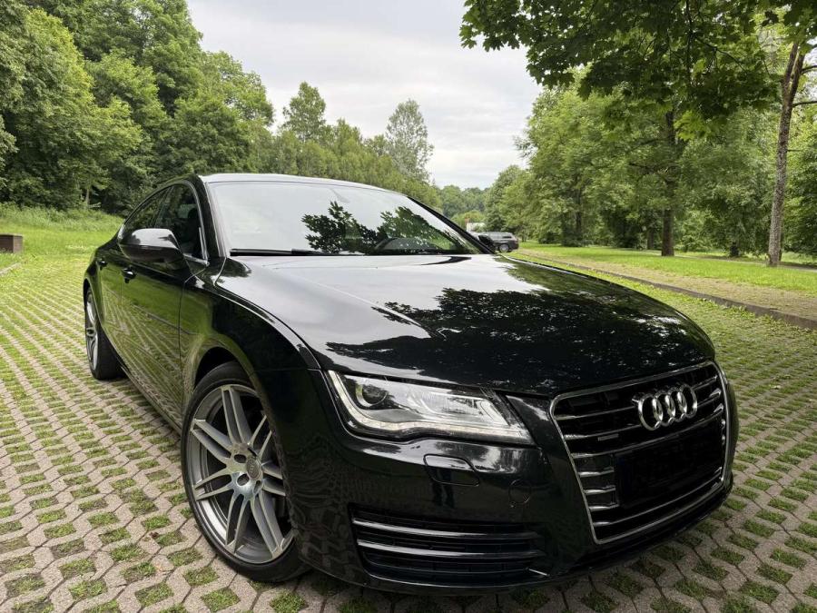 Black Audi A7 Sportback 2011 in Vilnius, with an engine capacity of 2.97 L and mileage of 295 thousand km for 10750 €, photo 37 on AUTOMOTO.COM.LV