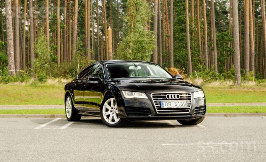 Black Audi A7 Sportback 2011 in Riga, with an engine capacity of 3.00 L and mileage of 305 thousand km for 11490 €, photo 3 on AUTOMOTO.COM.LV