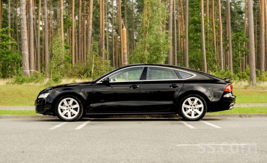 Black Audi A7 Sportback 2011 in Riga, with an engine capacity of 3.00 L and mileage of 305 thousand km for 11490 €, photo 6 on AUTOMOTO.COM.LV
