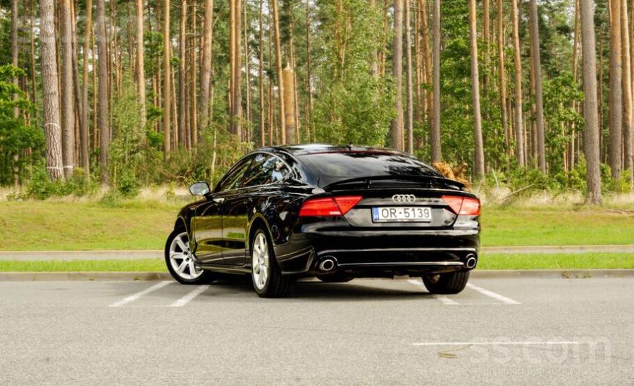 Black Audi A7 Sportback 2011 in Riga, with an engine capacity of 3.00 L and mileage of 305 thousand km for 11490 €, photo 9 on AUTOMOTO.COM.LV