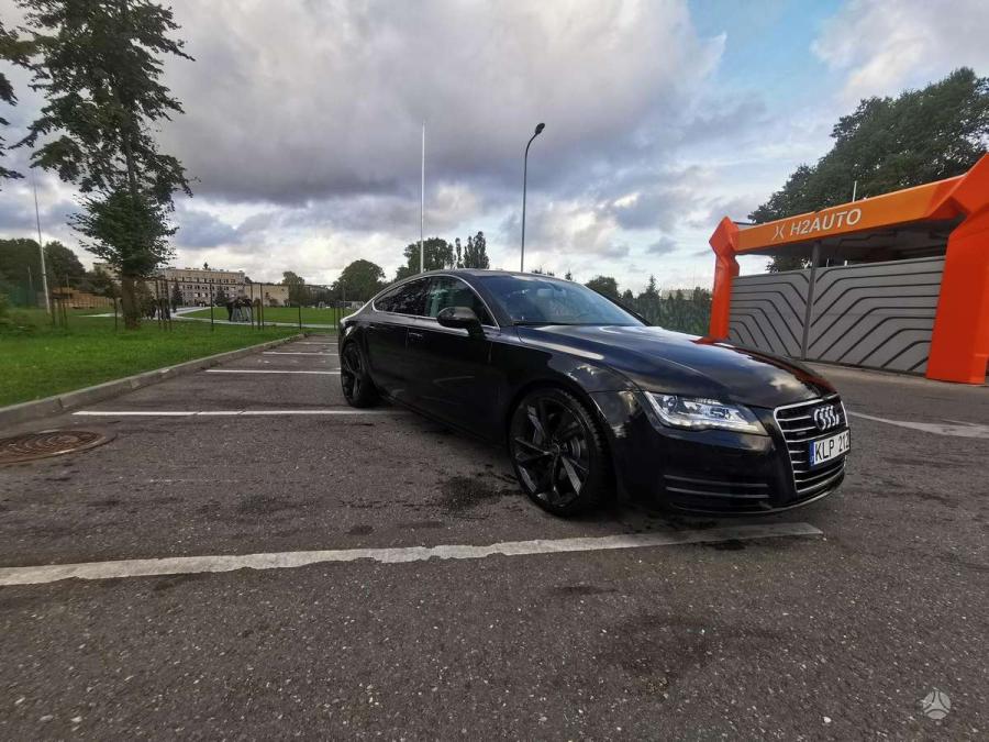 Melns Audi A7 Sportback 2012 Klaipėda, ar dzinēja tilpumu 3.00 L un nobraukumu 203 tūkst. km par 12500 €, foto 3 vietnē AUTOMOTO.COM.LV