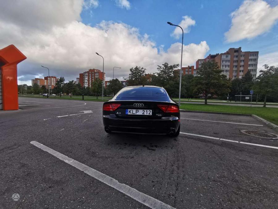 Melns Audi A7 Sportback 2012 Klaipėda, ar dzinēja tilpumu 3.00 L un nobraukumu 203 tūkst. km par 12500 €, foto 5 vietnē AUTOMOTO.COM.LV