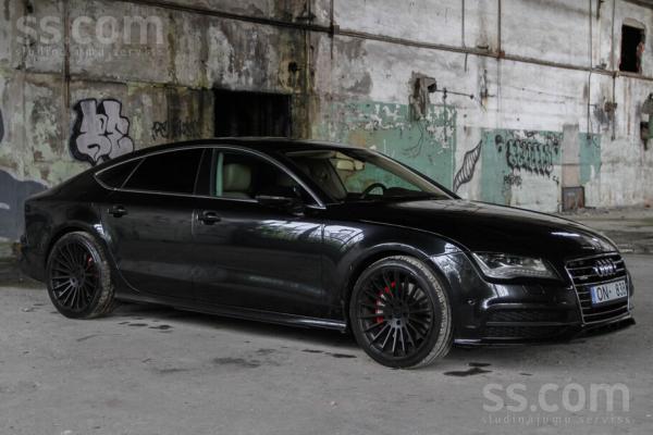 Melns Audi A7 Sportback 2012 Daugavpils, ar dzinēja tilpumu 3.00 L un nobraukumu 308 tūkst. km par 13500 €, foto 1 vietnē AUTOMOTO.COM.LV