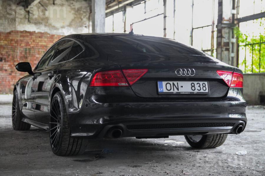 Melns Audi A7 Sportback 2012 Daugavpils, ar dzinēja tilpumu 3.00 L un nobraukumu 308 tūkst. km par 13500 €, foto 3 vietnē AUTOMOTO.COM.LV