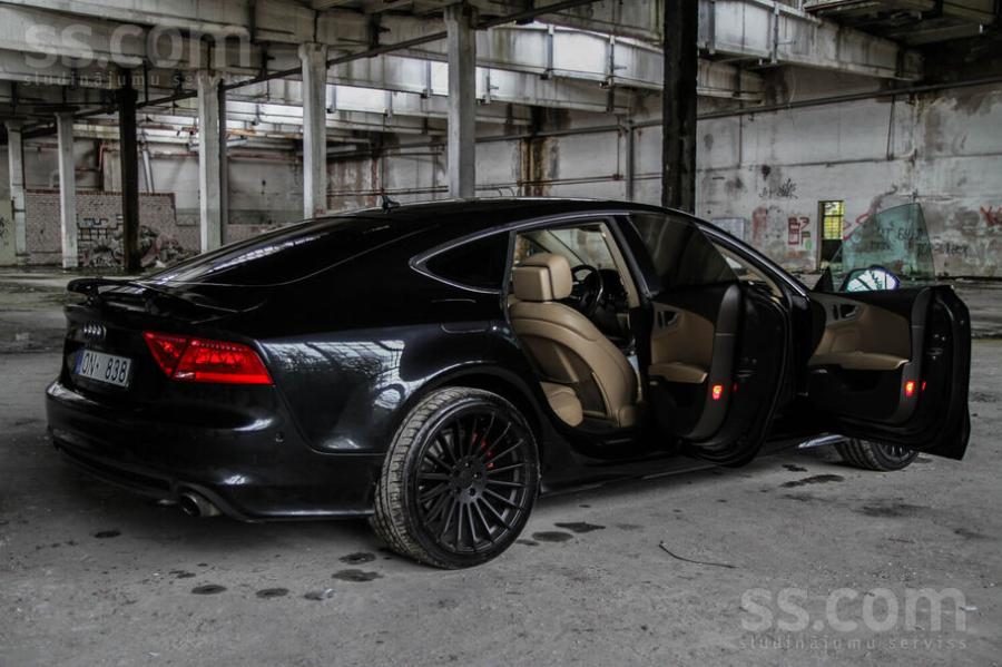 Melns Audi A7 Sportback 2012 Daugavpils, ar dzinēja tilpumu 3.00 L un nobraukumu 308 tūkst. km par 13500 €, foto 4 vietnē AUTOMOTO.COM.LV