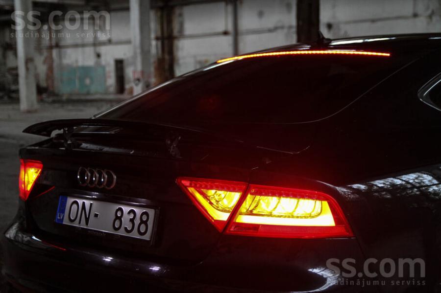 Melns Audi A7 Sportback 2012 Daugavpils, ar dzinēja tilpumu 3.00 L un nobraukumu 308 tūkst. km par 13500 €, foto 5 vietnē AUTOMOTO.COM.LV
