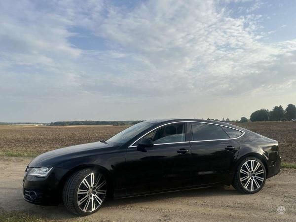 Black Audi A7 Sportback 2013 in Jonava, with an engine capacity of 2.97 L and mileage of 289 thousand km for 15800 €, photo 1 on AUTOMOTO.COM.LV