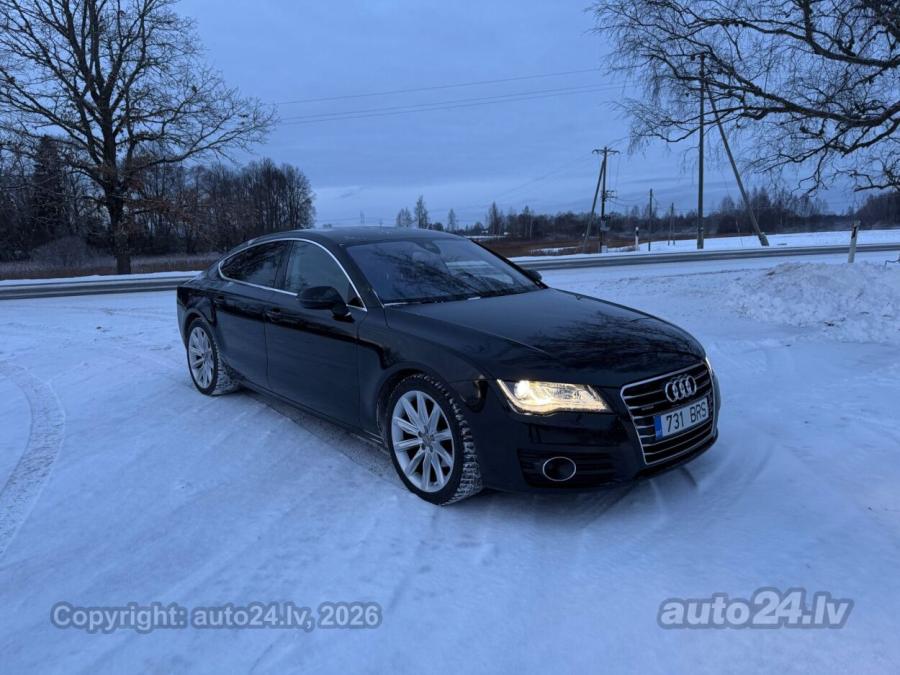Black Audi A7 Sportback 2013 in Tartu, with an engine capacity of 3.00 L and mileage of 220 thousand km for 12990 €, photo 1 on AUTOMOTO.COM.LV
